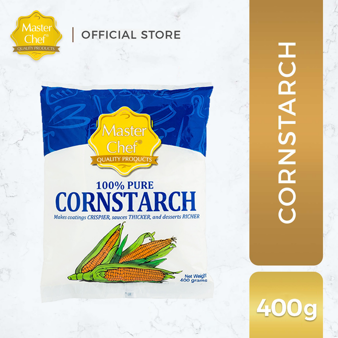 Master Chef 100% Pure Cornstarch 400g (All Purpose, Corn Flour, Baking